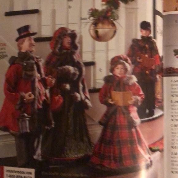 carolers | Holiday | Victorian Style 4 Carolers Man Women Boy Girl ...